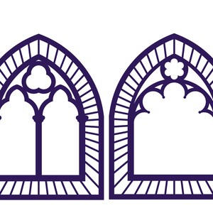 15 Svg Dxf Gothic Windows Patterns for Cricut Silhouette Invitation ...