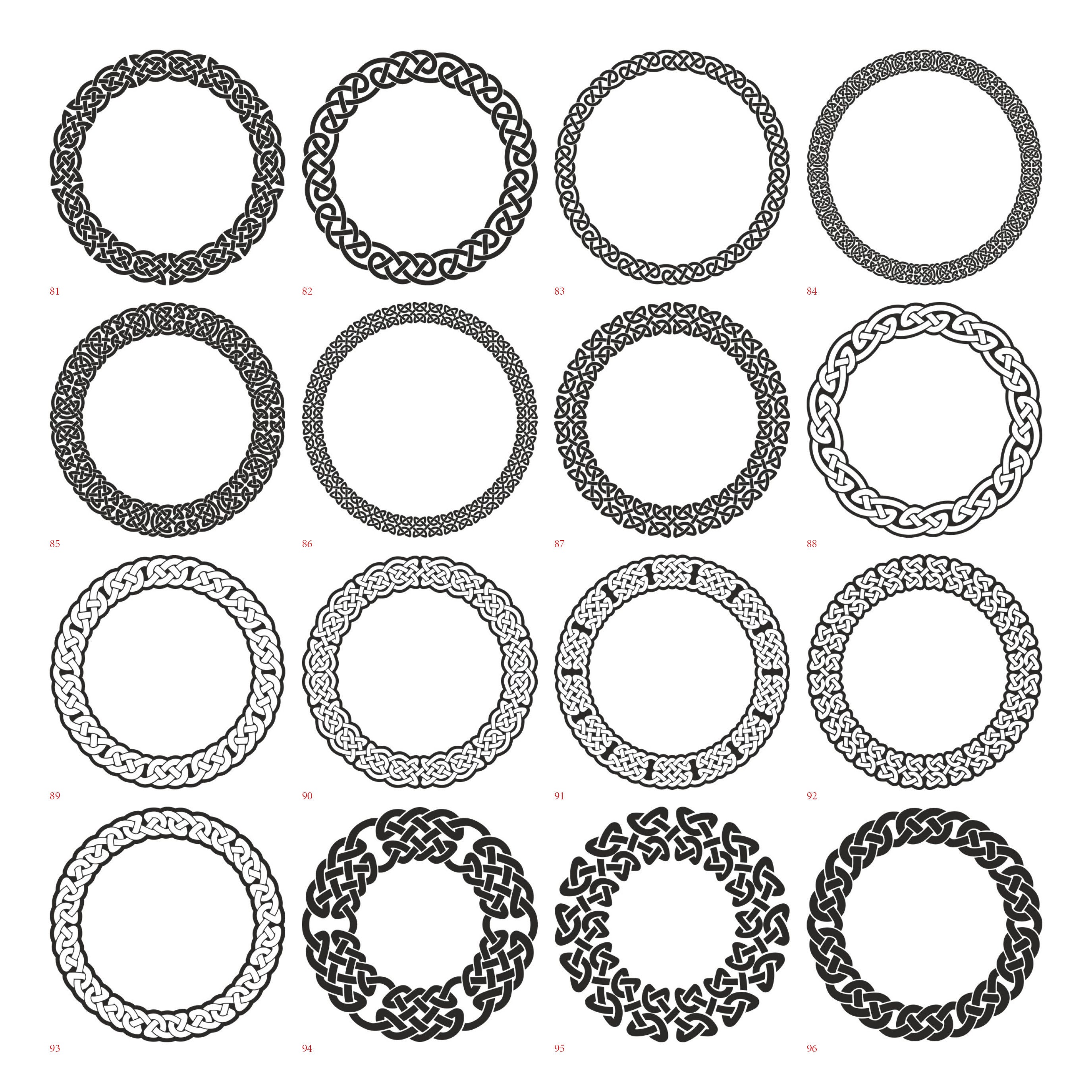 157 SVG DXF Celtic Round Pattern Ornament Bundle for Laser Engrave, CNC ...