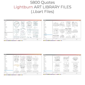 5800 Quotes Lightburn Art Library LBART Files for Laser Engrave ...