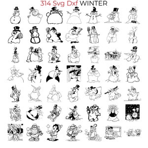 314 Svg Dxf WINTER Bundle for Laser Engrave With Index - Etsy