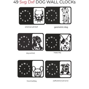 49 Svg Dxf Dog Wall Clock File for Laser Metal Wood Cut Engrave - Etsy