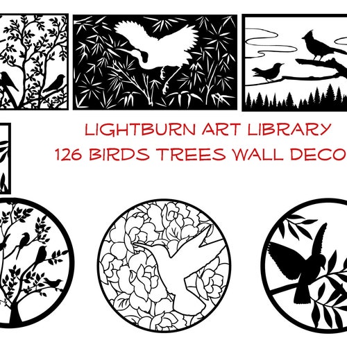 Laser Cut 41 Wall Clock Set Lightburn Art Library - Etsy