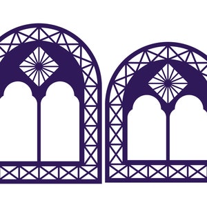15 Svg Dxf Gothic Windows Patterns for Cricut Silhouette Invitation ...
