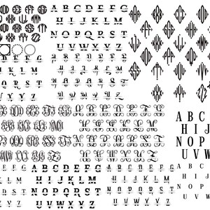 4000 Lbart Monogram Bundle Lightburn Art Library File Frames Splitted ...