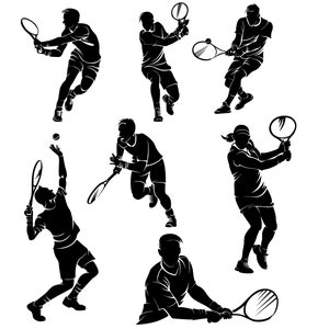 22 SVG DXF Tennis Sport Player Bundle for Lightburn Laser Engrave - Etsy