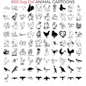 800 Svg Dxf Animals Bundle for Laser Engrave With Index - Etsy