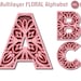 Layered Alphabet - Layered Letters Svg - Layered Floral Alphabet SVG ...