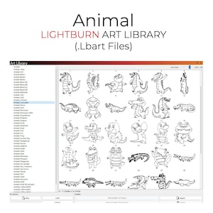 Animals Lightburn Art Library (.lbart) Files Cliparts Silhouettes Cards ...
