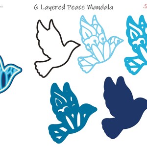3d Peace Mandala Bundle Layered Multilayer SVG Png for Laser Engrave ...
