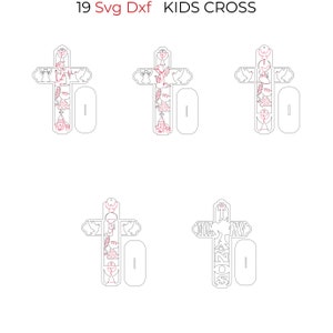 19 Svg Dxf JHS Jesus Cross Kids Christmas Bundle for Laser Engrave ...
