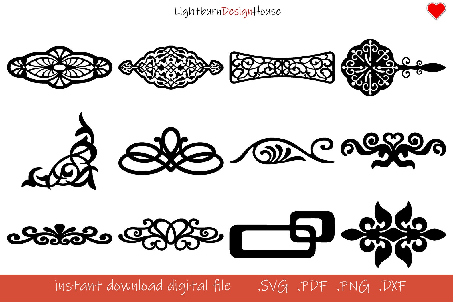 104 SVG Png Pdf Dxf Corner Shelf Pattern Border Frames Bundle - Etsy UK