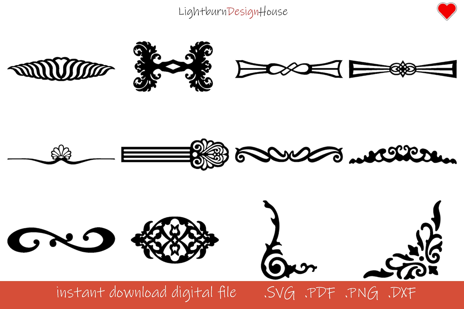104 SVG Png Pdf Dxf Corner Shelf Pattern Border Frames Bundle - Etsy UK