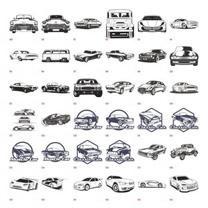 300 SVG Dxf Retro Classic Cars Bundle for Lightburn Laser Engrave - Etsy