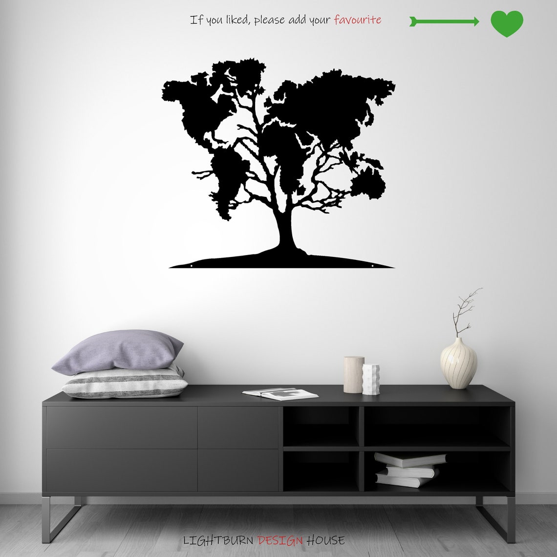 Tree Branch World Map SVG Dxf Png Pdf Eps Unframed Metal - Etsy