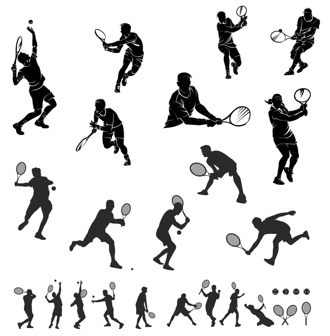 22 SVG DXF Tennis Sport Player Bundle for Lightburn Laser Engrave - Etsy