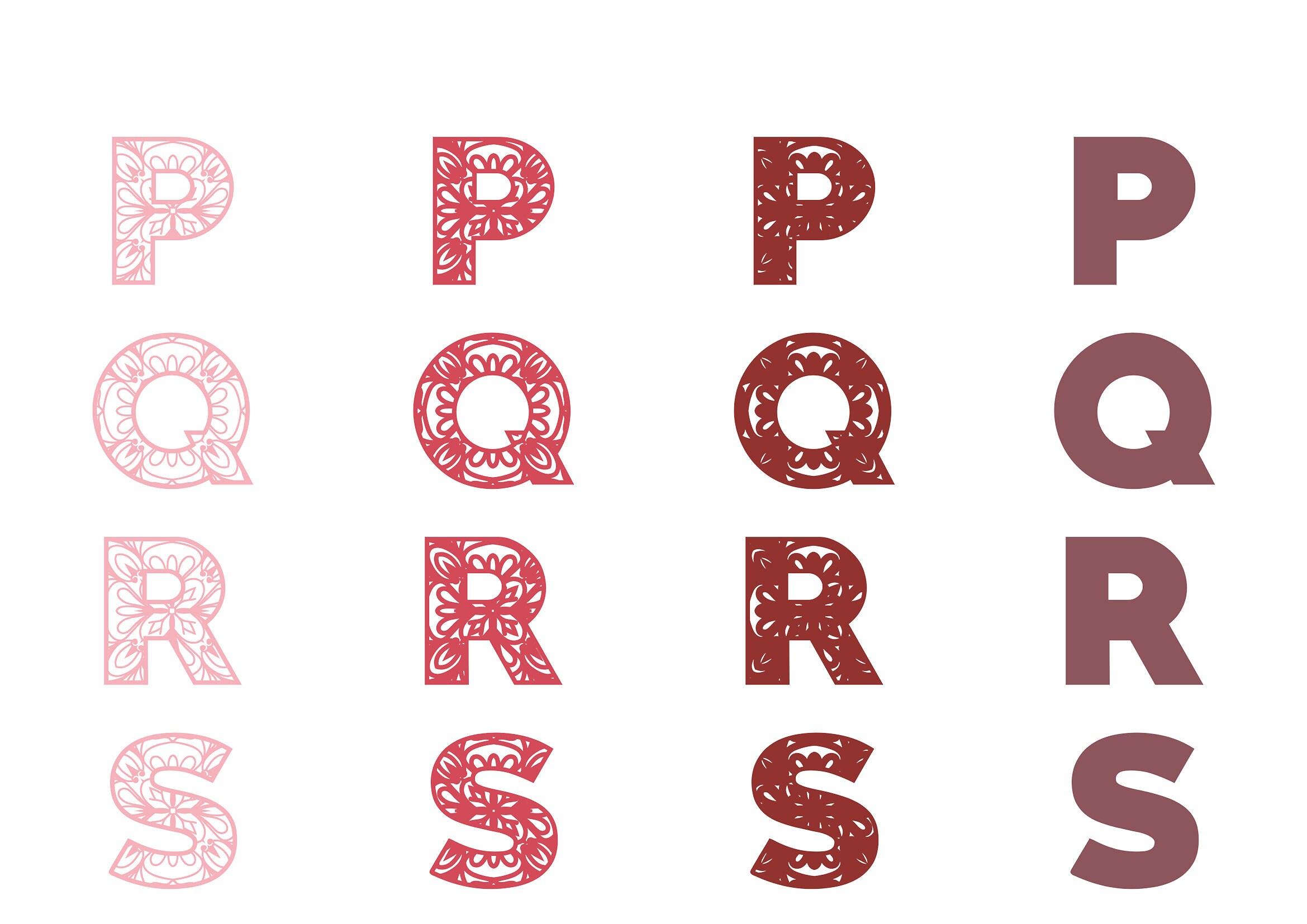 26 Svg Dxf Floral Alphabet 26 Letters Layered Floral Alphabet - Etsy ...