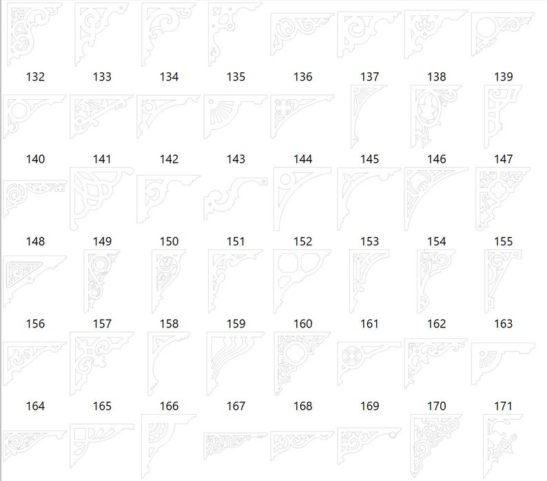 Lightburn Art Library 324 Graphics of Corner Patterns Laser - Etsy