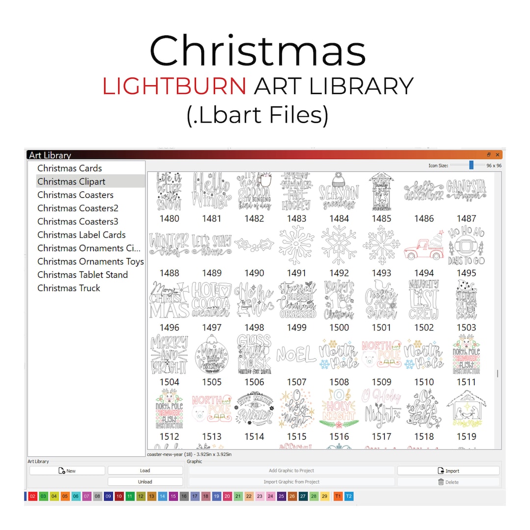 Christmas Lightburn Art Library: Laser Cut Files (.lbart) - Etsy