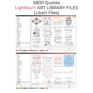 5800 Quotes Lightburn Art Library LBART Files for Laser Engrave ...