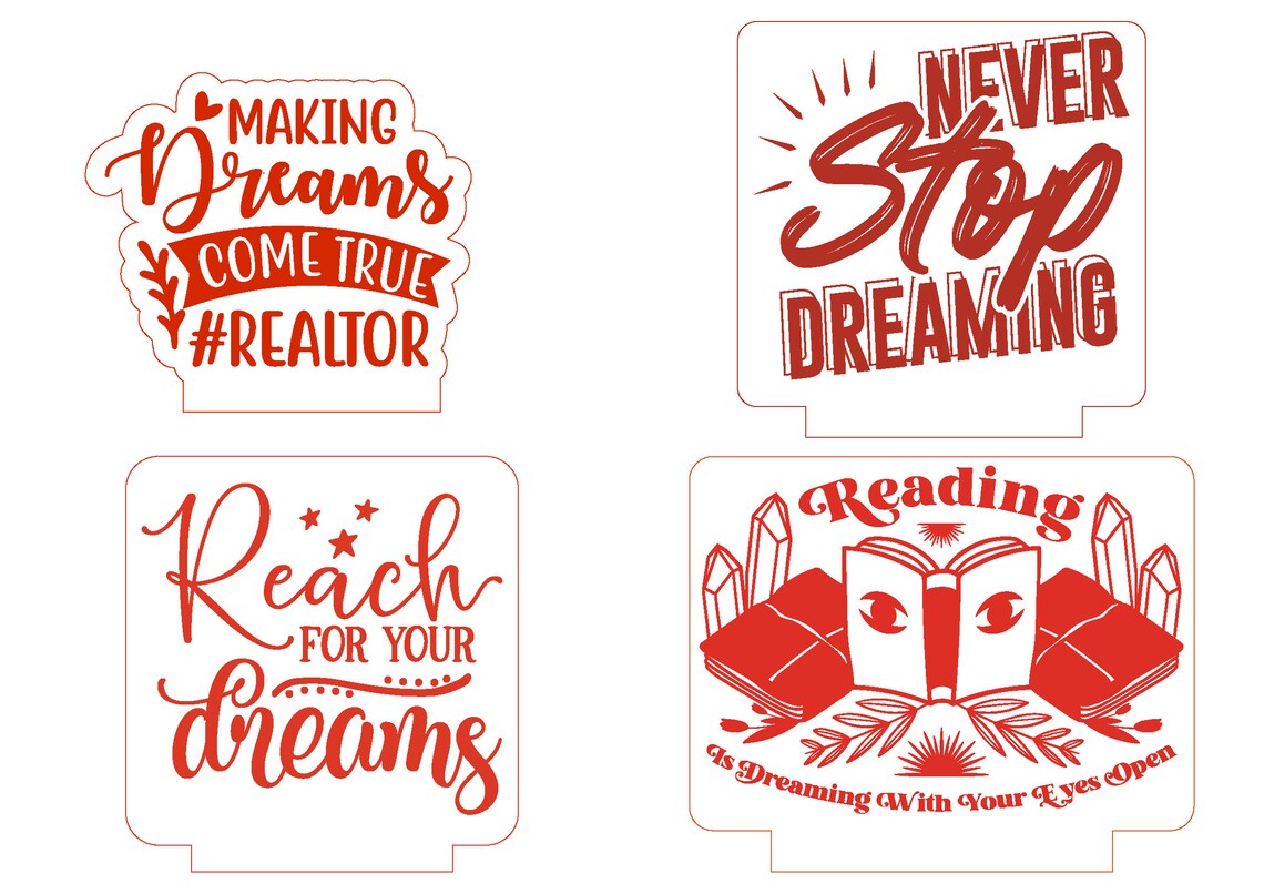 30 Svg Dxf Acrylic Illusion 3d Led Lamp Bundle for Laser - Etsy