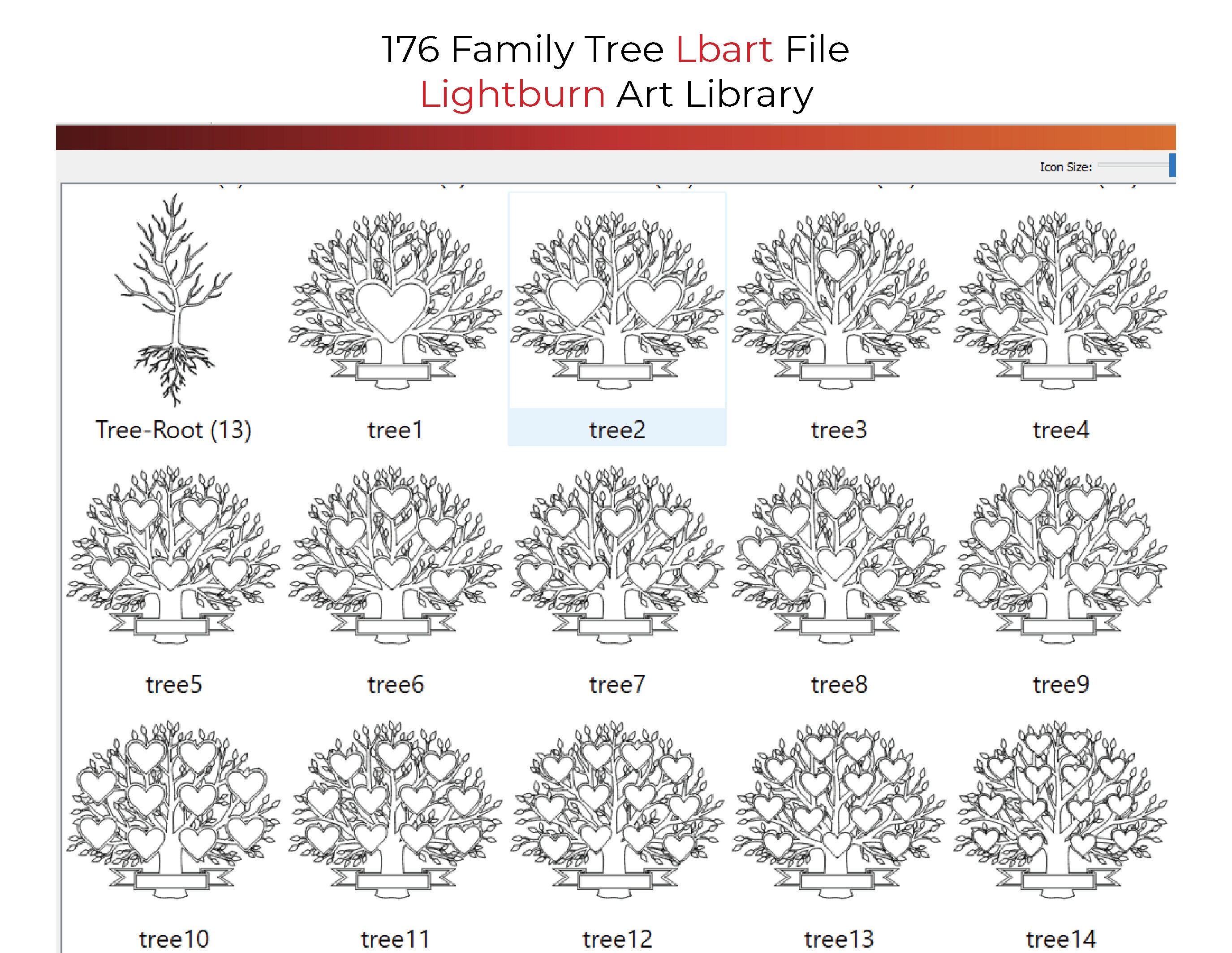 Family Tree Lightburn Art Library LBART File – 176 Family Name Monogram ...