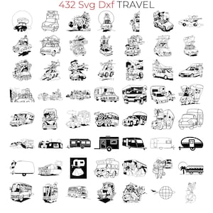 432 Svg Dxf Travel Bundle for Laser Engrave With Index - Etsy