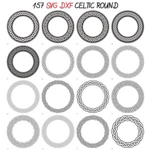 157 SVG DXF Celtic Round Pattern Ornament Bundle for Laser Engrave, CNC ...