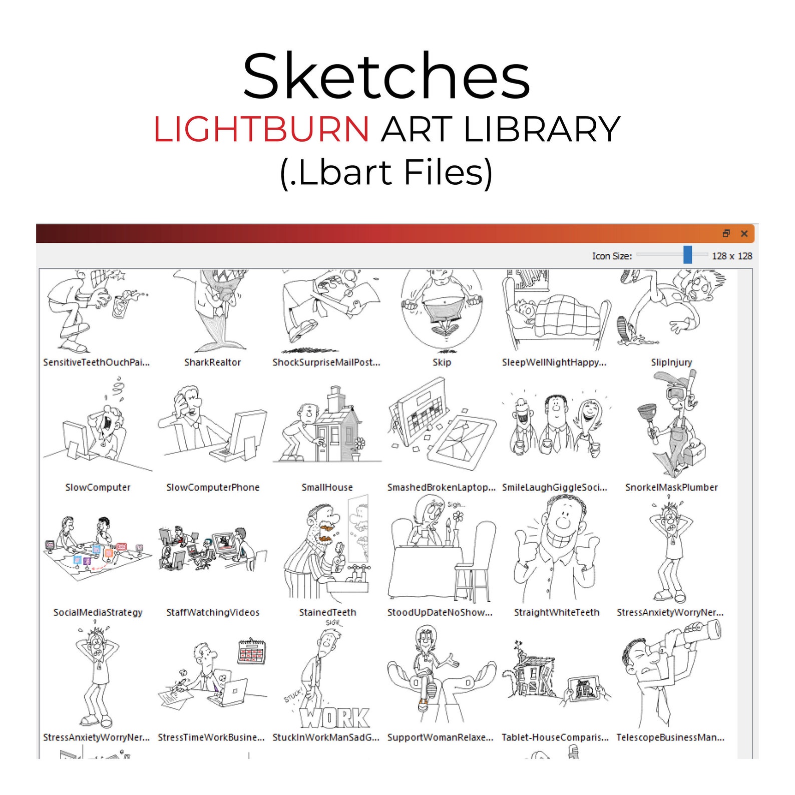 7000 Sketches Lightburn Art Library .lbart Files for Laser Engrave - Etsy