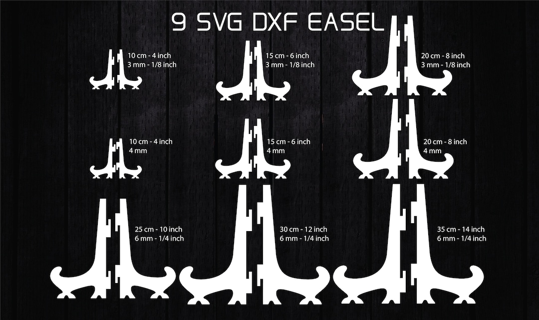 Easel Photo Frame Stand SVG DXF Laser Cut Files (digital Download) - Etsy