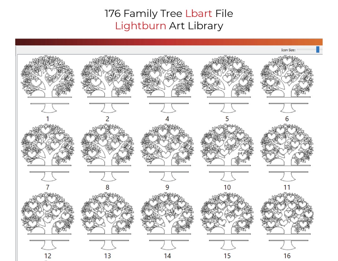 Family Tree Lightburn Art Library (.lbart) Files for Laser Engrave ...