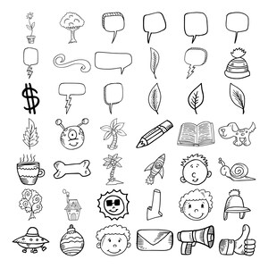 333 Svg Dxf Doodles Outline Clipart Bundle for Laser Engrave - Etsy