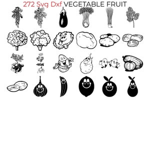 272 Svg Dxf Vegetable Fruit Bundle for Laser Engrave With Index - Etsy