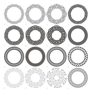 157 SVG DXF Celtic Round Pattern Ornament Bundle for Laser Engrave, CNC ...
