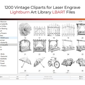 1200 Png Clipart Vintage Designs Lightburn Art Library (.lbart) Files ...