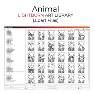Animals Lightburn Art Library (.lbart) Files Cliparts Silhouettes Cards ...