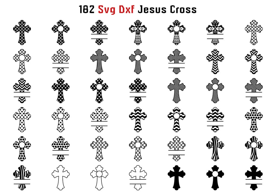 Pacote SVG DXF de Cruz de Jesus: corte a laser, Cricut, moldes para ...
