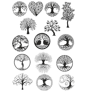 15 SVG DXF Tree of Life Bundle for Lightburn Laser Engrave - Etsy