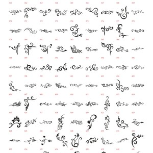 770 SVG DXF Scroll Flower Ornament Bundle for Lightburn Laser Engrave ...