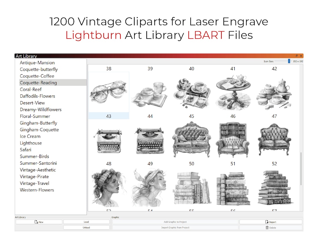 1200 Png Clipart Vintage Designs Lightburn Art Library (.lbart) Files ...