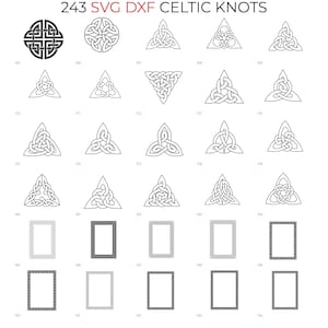 243 SVG DXF Celtic Knots Bundle for Laser Engrave, CNC Cricut ...
