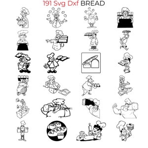 191 Svg Dxf Bread Bundle for Laser Engrave With Index - Etsy