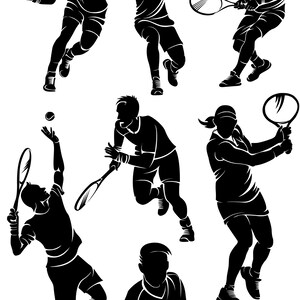 22 SVG DXF Tennis Sport Player Bundle for Lightburn Laser Engrave - Etsy