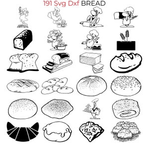191 Svg Dxf Bread Bundle for Laser Engrave With Index - Etsy