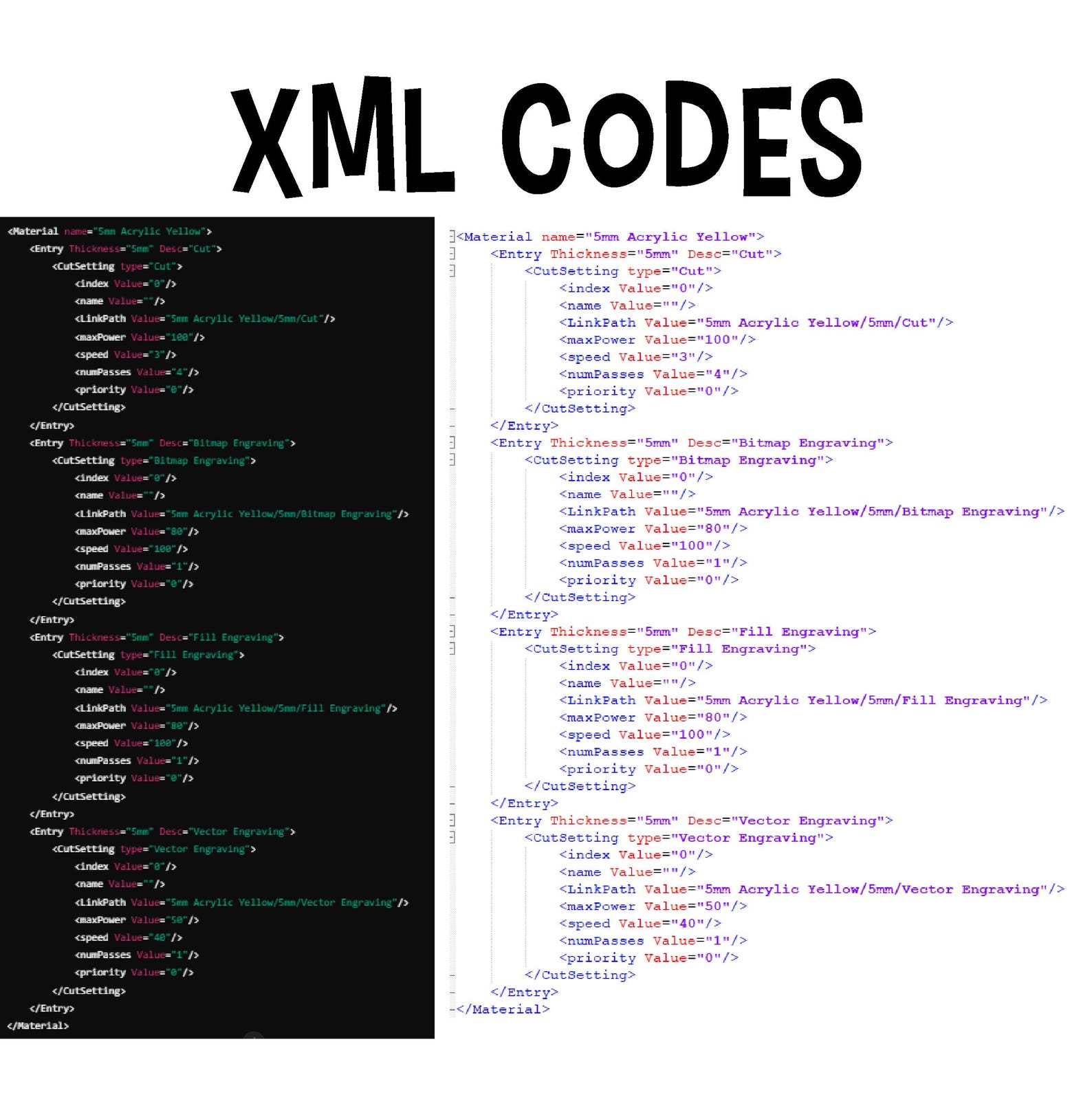 Xtool D1 Pro Laser Lightburn Material Library CLB Files for Wood ...
