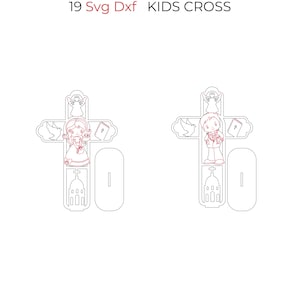 19 Svg Dxf JHS Jesus Cross Kids Christmas Bundle for Laser Engrave ...