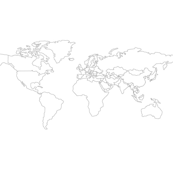 World Map Country Border Svg - Etsy