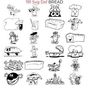 191 Svg Dxf Bread Bundle for Laser Engrave With Index - Etsy