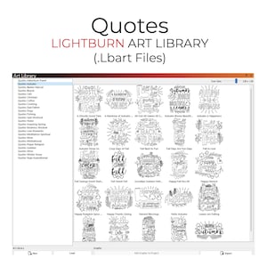 Quotes Lightburn Art Library LBART Files for Laser Engrave Cut, Autumn ...