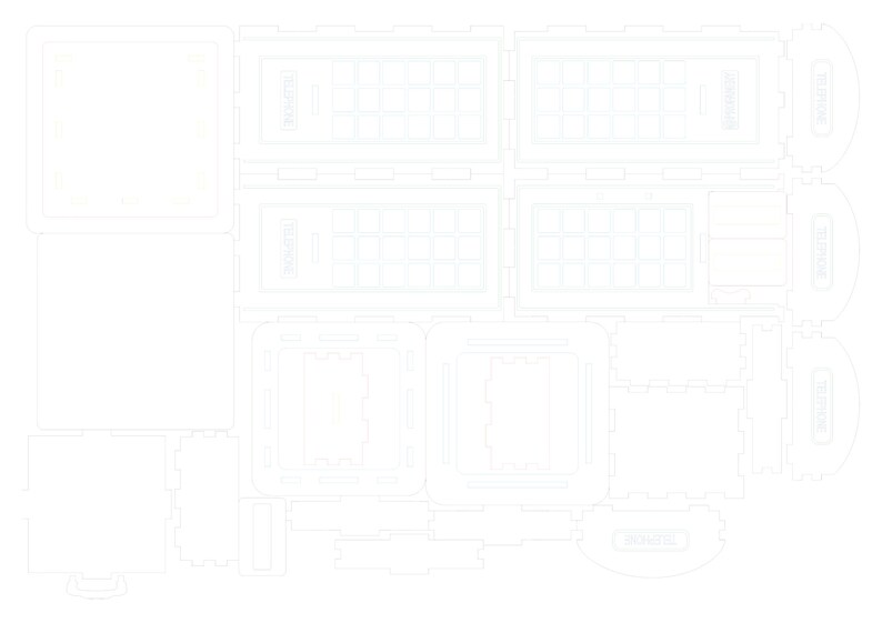 3 SVG DXF Telephone Box Files for Laser Cut Engrave Library - Etsy
