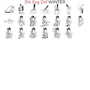 314 Svg Dxf WINTER Bundle for Laser Engrave With Index - Etsy